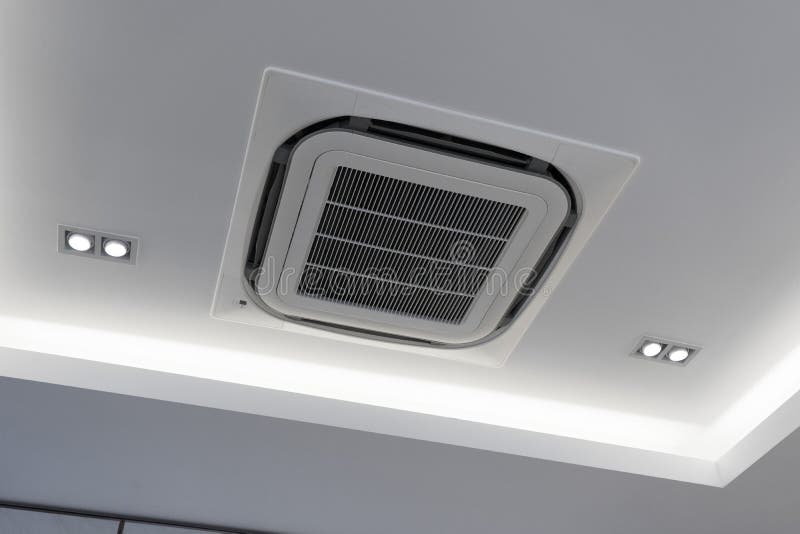 Modern Air Conditioning System on the Ceiling Stock Image - Image of ...