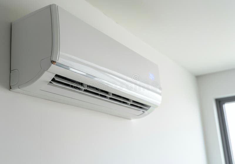 Modern Air Conditioning Unit Mounted on a Clean Wall for Efficient ...