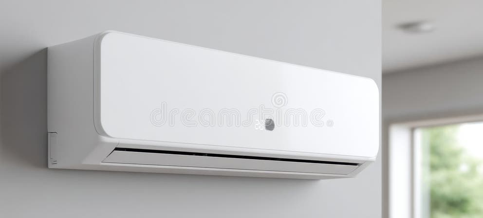 The Modern Air Conditioning Unit Mounted on a Stylish Interior Wall AI ...