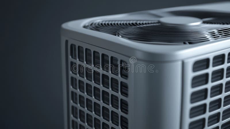 A Modern Air Conditioning Unit is Showcased in a Close-up, Highlighting ...