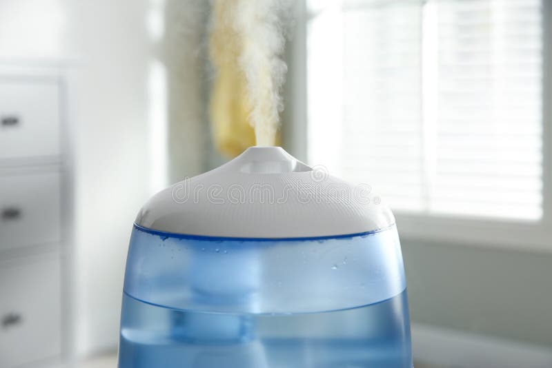 Modern Air Humidifier at Home, Closeup View Stock Image - Image of ...