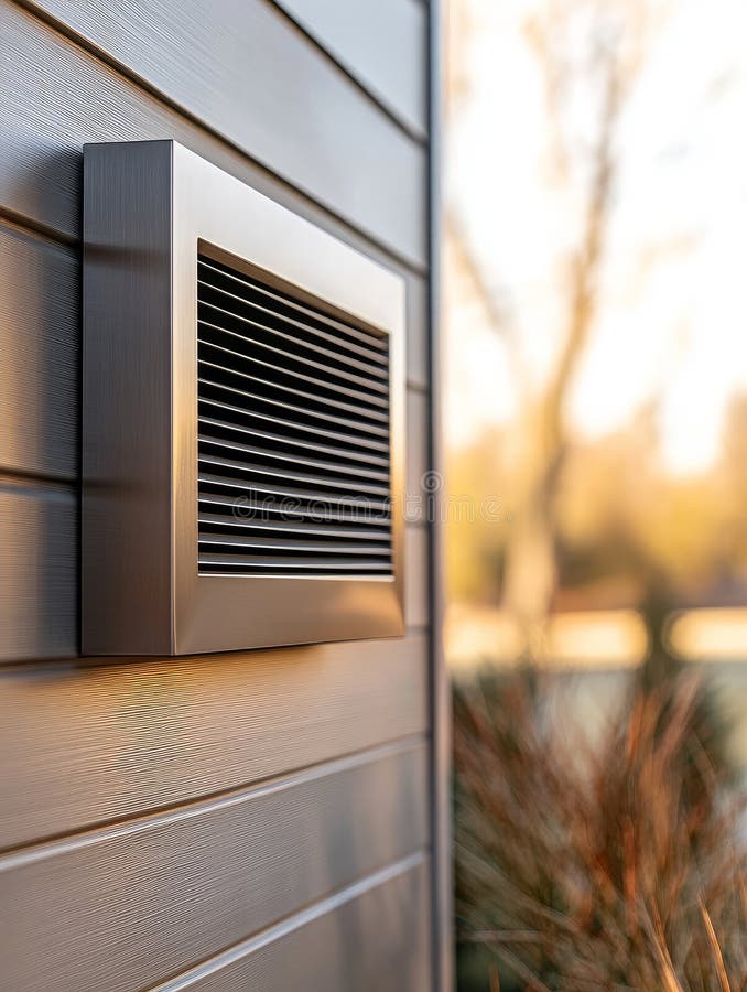 Modern Air Vent on Exterior Building Wall Stock Photo - Image of modern ...