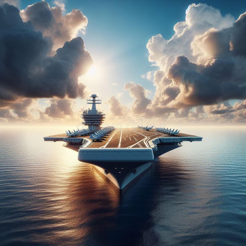 Modern Aircraft Carriers Sail the Oceans Stock Photo - Image of deck ...