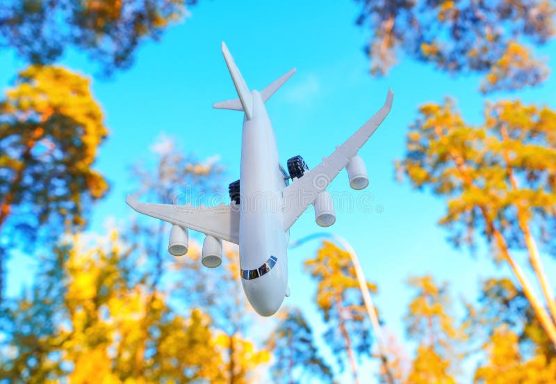 Modern Aircraft Model Falling Down from the Sky Stock Image - Image of ...