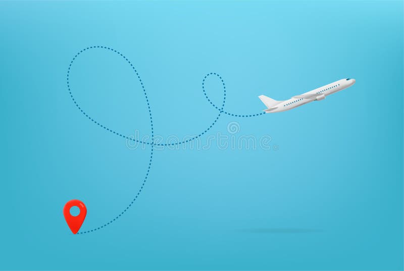 Modern Aircraft Path. Summer Travel Stock Vector - Illustration of ...