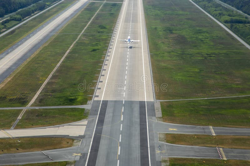 Modern Aircraft at Take Off at the Runway Editorial Photo - Image of ...