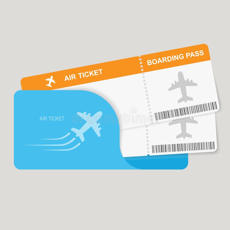 Two Airline Boarding Pass Tickets Stock Illustrations 272 Two Airline