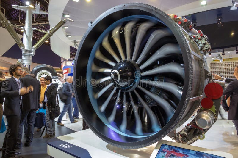 Modern airliner engine editorial stock photo. Image of blade - 136793823