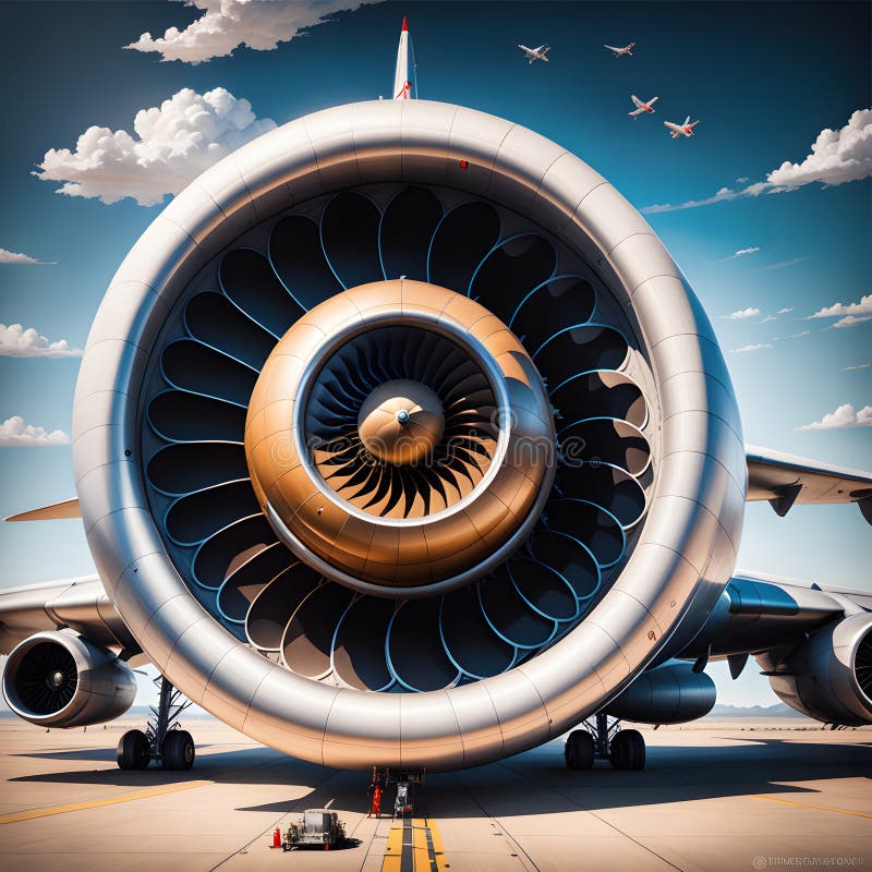 Modern Airplane, AI-generatet Stock Illustration - Illustration of ...