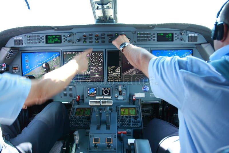 Flight control hand lever stock image. Image of boeing - 5358651