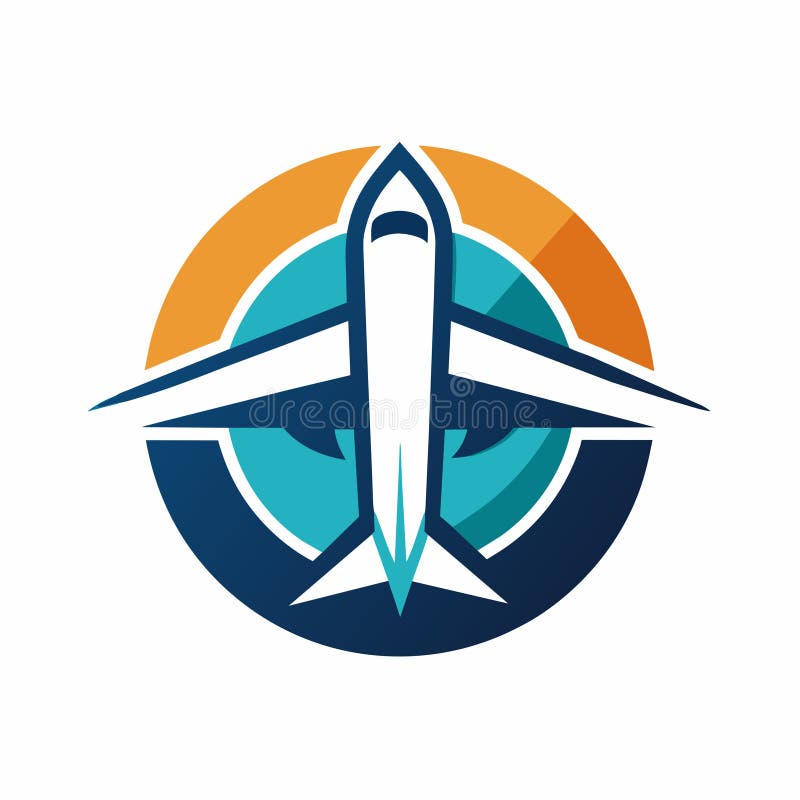 Modern Airplane Logo with Circular Design, a Clean, Modern Logo with a ...