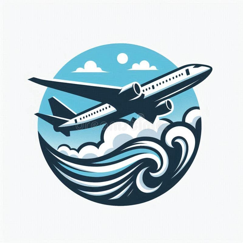 Airplane Aircraft Logo Vector Design on White EPS10 Stock Vector ...