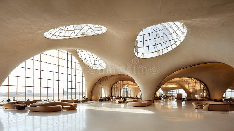 Airport Lounge: Modern Architectural Design Stock Illustration ...