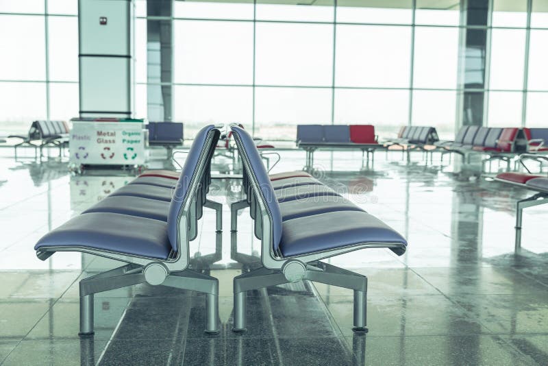 Modern Airport Lounge Seat Rows Stock Photo - Image of modern, lounge ...