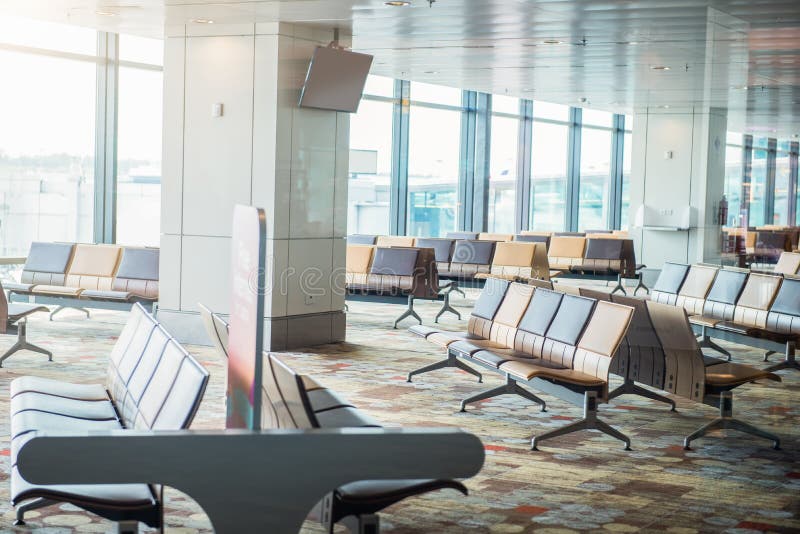 Modern Airport Terminal Waiting Room Stock Photo - Image of rest, empty ...