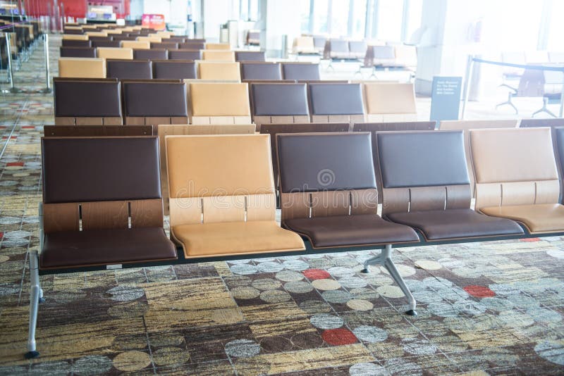 Modern Airport Terminal Waiting Room Stock Image - Image of ...