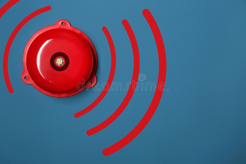 Modern Alarm Bell on Color Background Stock Image - Image of accident ...