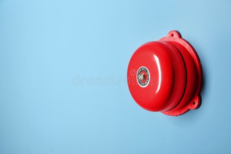 Modern Alarm Bell on Color Background Stock Image - Image of accident ...