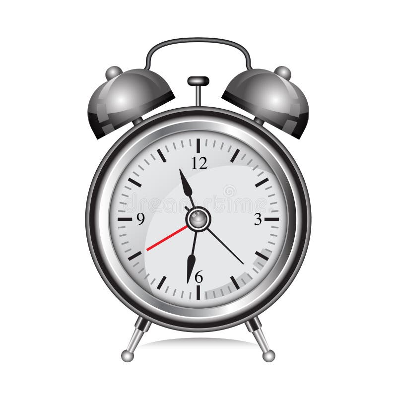 Modern alarm clock stock vector. Illustration of time - 113577430