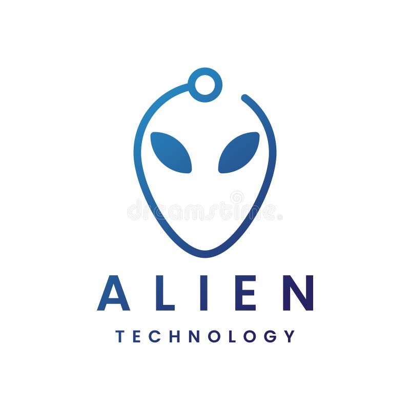 Alien tech logo design stock vector. Illustration of machine - 243276289