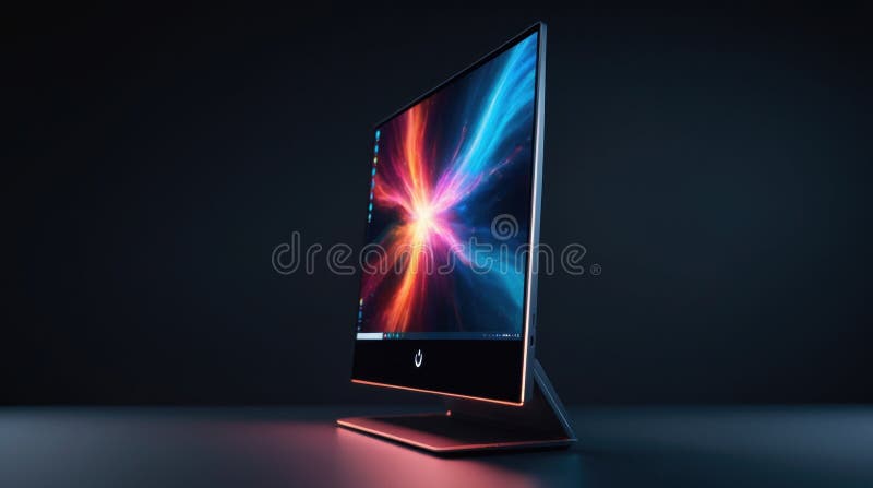 Modern All-in-One Desktop Computer with Sleek Design and Vibrant ...