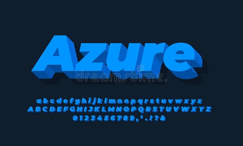 Modern Alphabet 3d Clean Light Blue Text Effect or Font Effect Design ...