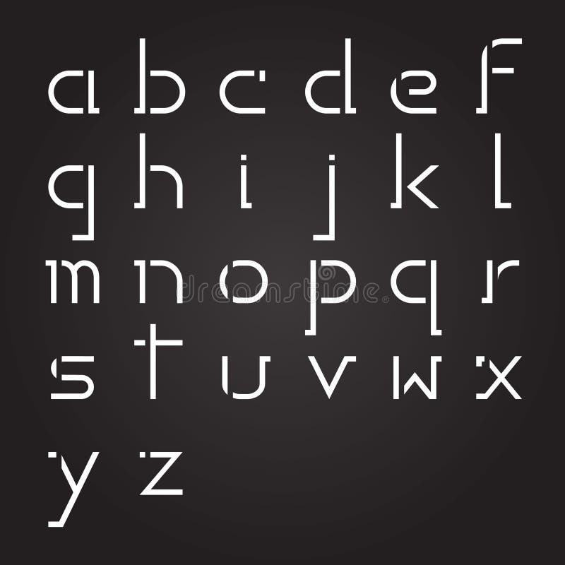 Modern Alphabet Design Set-Minimalist Style. Stock Vector ...