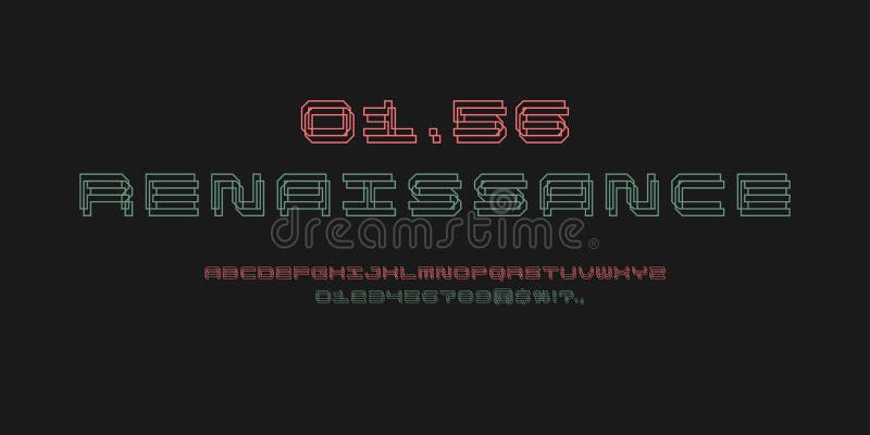 Modern Alphabet Font. Capital Letters of the Latin Alphabet Stock ...