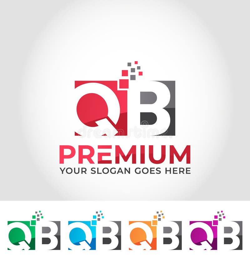 QB Alphabet Logo Design Concept Stock Vector - Illustration of shape ...