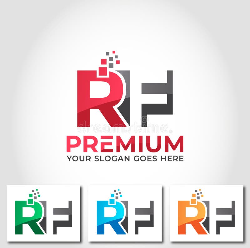 RF Alphabet Logo Design Concept Stock Vector - Illustration of letters ...