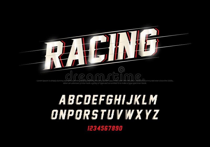 Vintage Racing Number Fonts