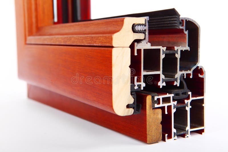 Aluminium Window Frame Profile. Energy Efficient Windows Cross Section ...