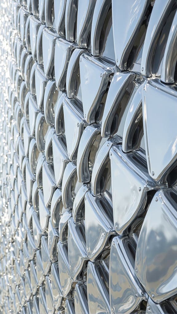 Modern Aluminum Cladding on High Rise Reflecting Sunlight Stock ...