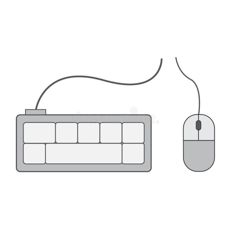 Computer Keyboard And Mouse Stock Illustration - Illustration of number ...