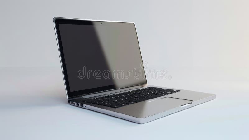 The Modern Aluminum Laptop.AI Generated Image Stock Photo - Image of ...