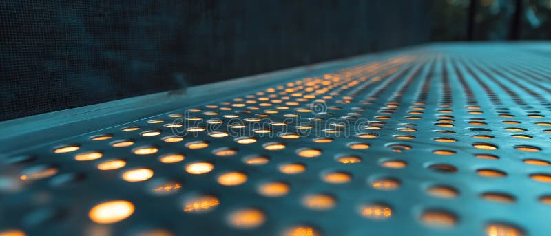 Modern Aluminum Texture Enhanced with LED Lights Creating Illuminated ...