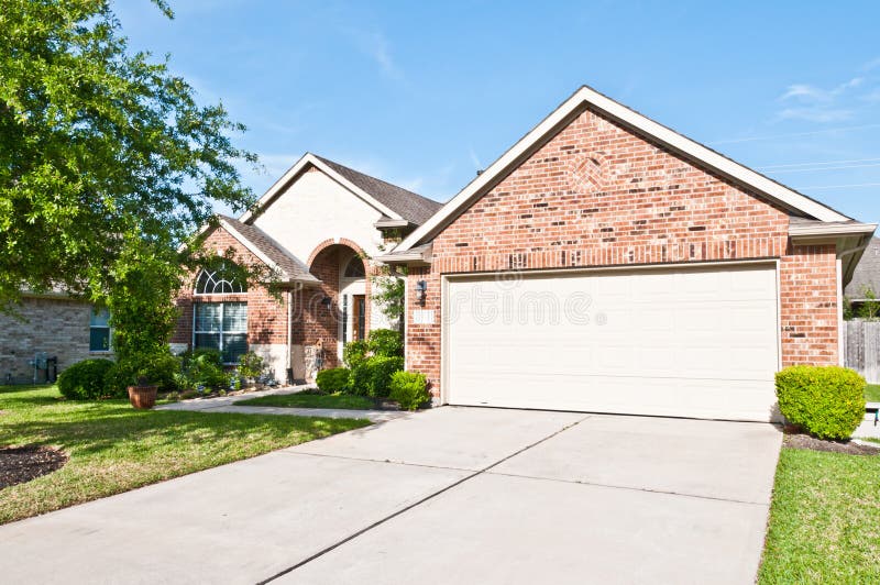 Modern American Home stock image. Image of landscaping - 19188255