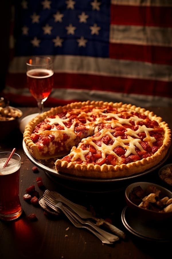 A Modern American Pie for American Independence Day Stock Illustration ...