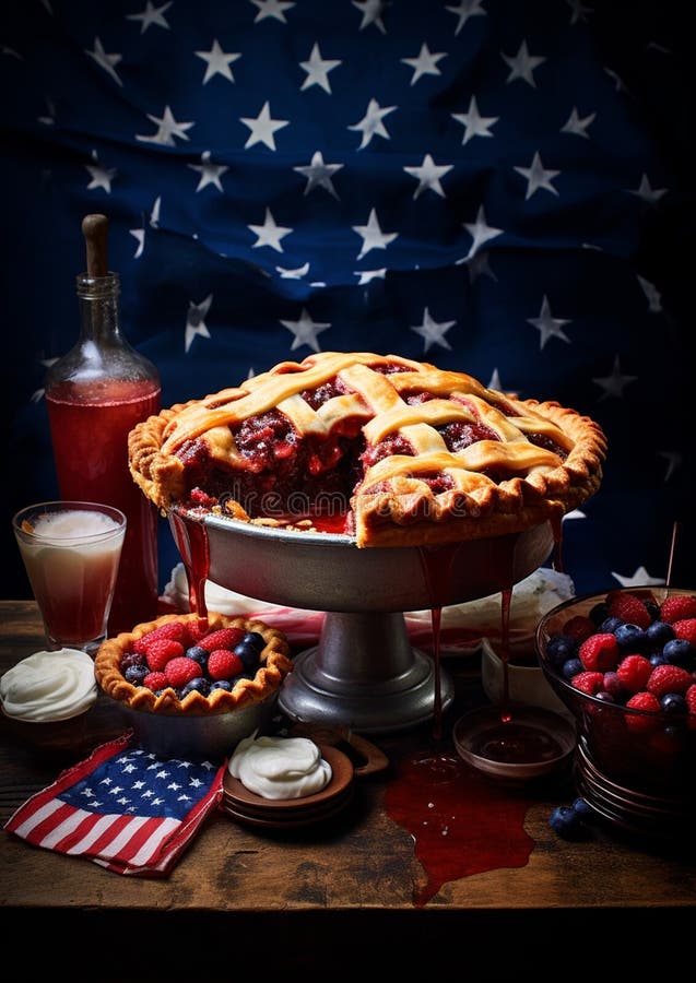 A Modern American Pie for American Independence Day Stock Illustration ...
