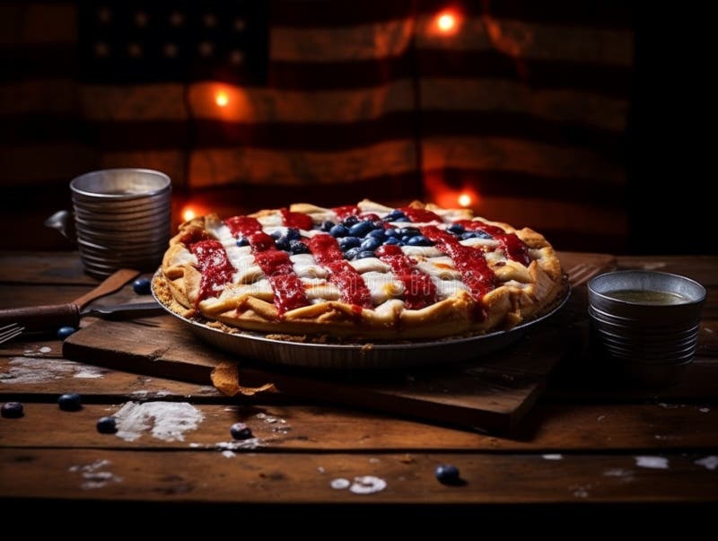A Modern American Pie for American Independence Day Stock Illustration ...