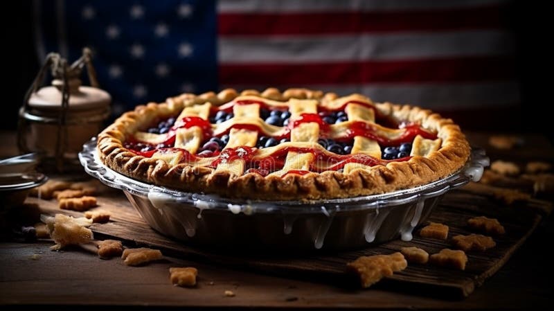 A Modern American Pie for American Independence Day Stock Illustration ...