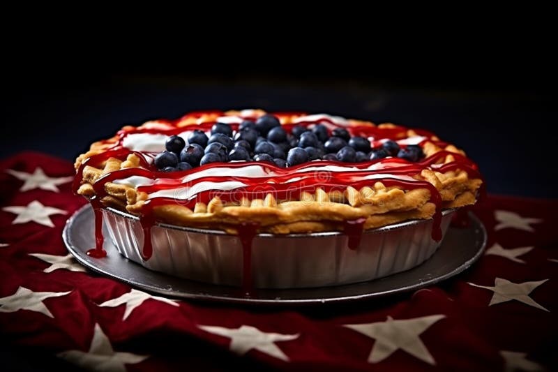 A Modern American Pie for American Independence Day Stock Illustration ...