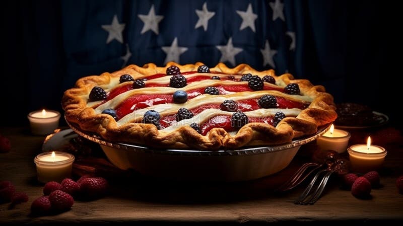 A Modern American Pie for American Independence Day Stock Illustration ...