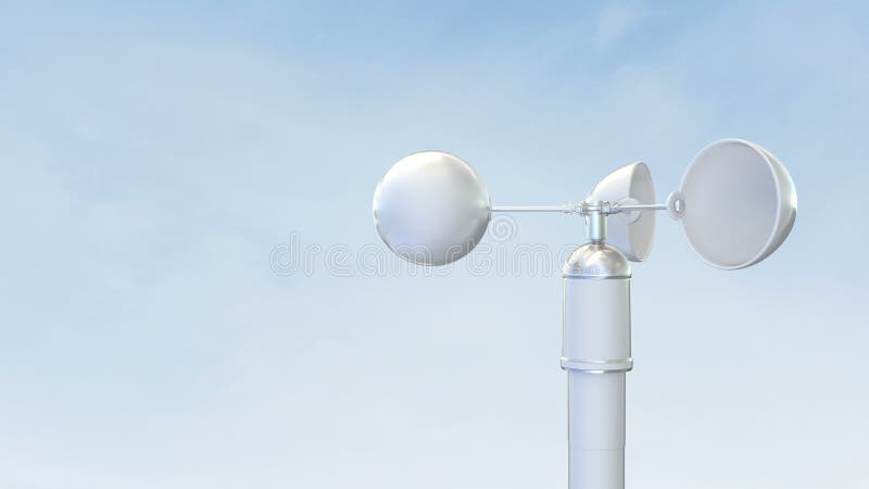 Modern Anemometer with Clouds in Background. Stock Footage - Video of ...