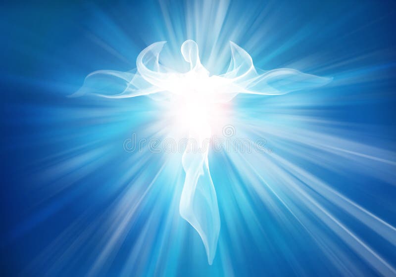 Modern Abstract Angel Wings. Sky with Bright Light Rays Stock ...