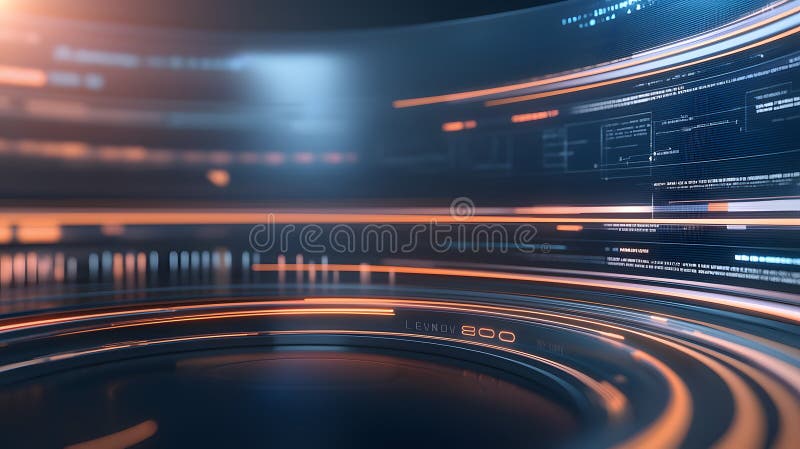 Modern Animated News Report Banner with Rotating Graphics and High-Tech ...