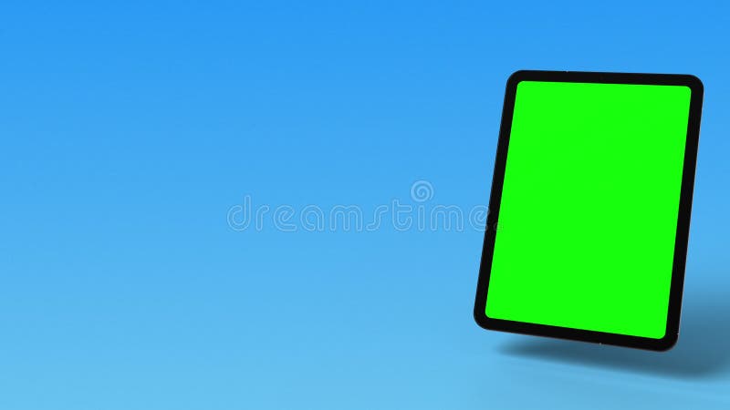 Modern, Animated Tablet with Green Screen on Display. Stock Video ...