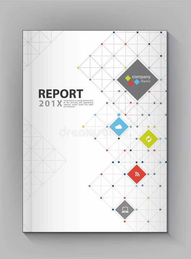 Modern Annual Report Cover Design Vector Dot Technology Stock Vector ...