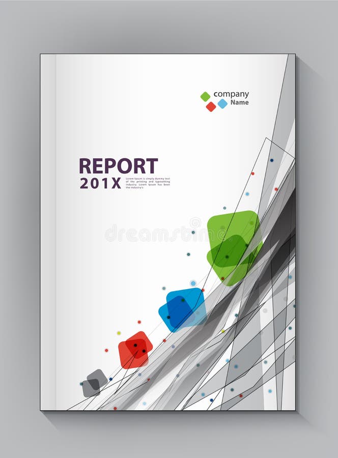 Modern Annual Report Cover Design Vector Dot Technology Stock Vector ...