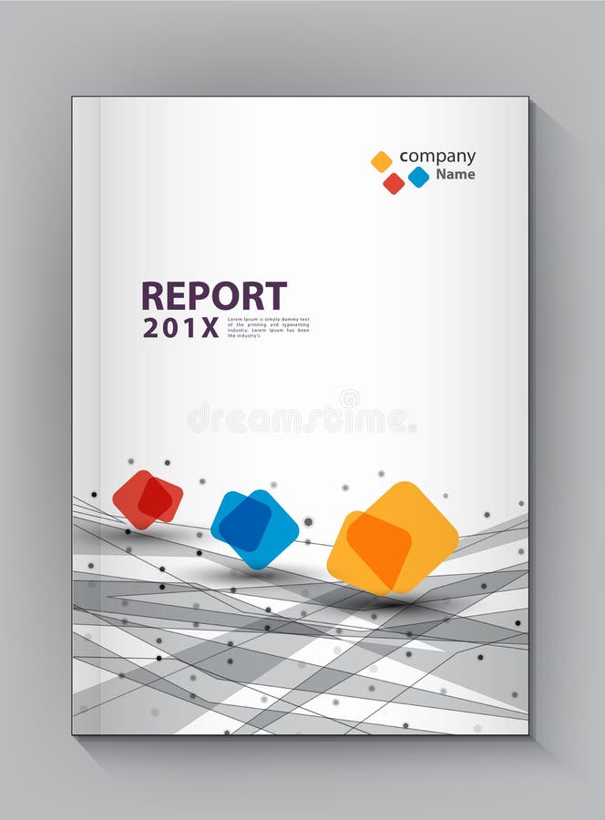 Modern Annual Report Cover Design Vector Dot Technology Stock Vector ...